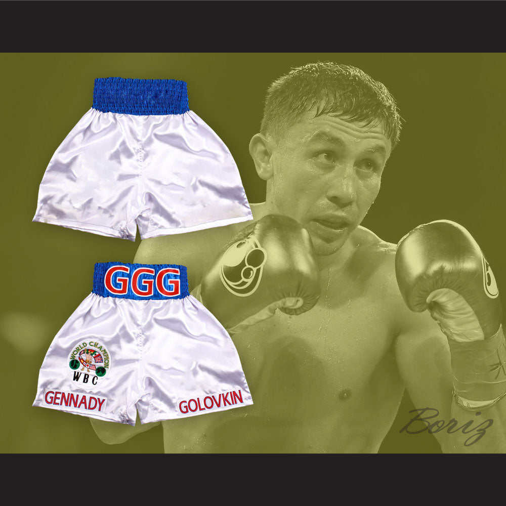 Gennady 'Triple G' Golovkin White Boxing Shorts – 1life2live Store